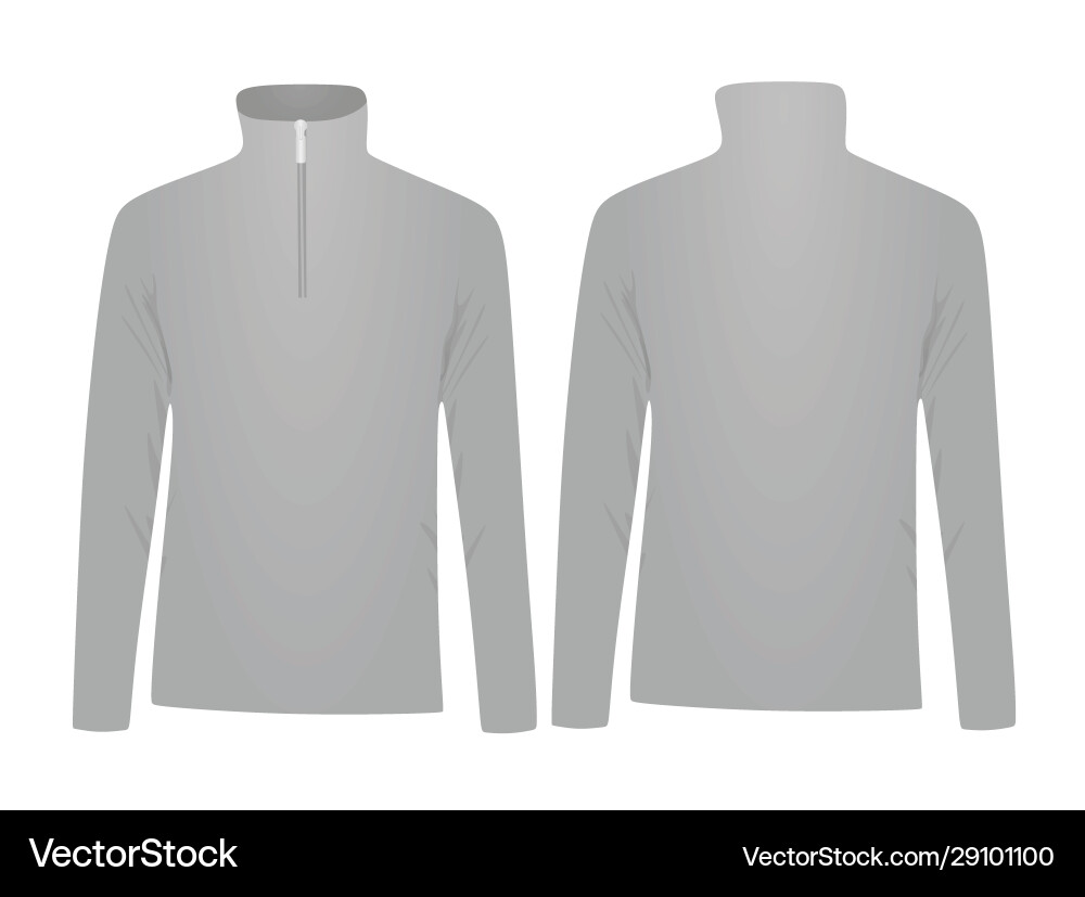 Grey fleece long sleeve Royalty Free Vector Image