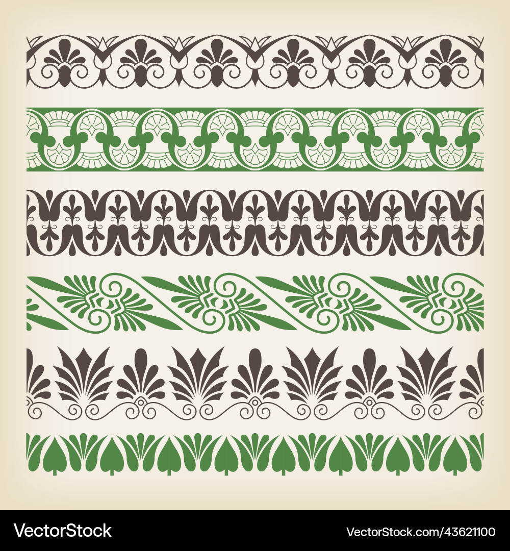 Seamless borders Royalty Free Vector Image - VectorStock