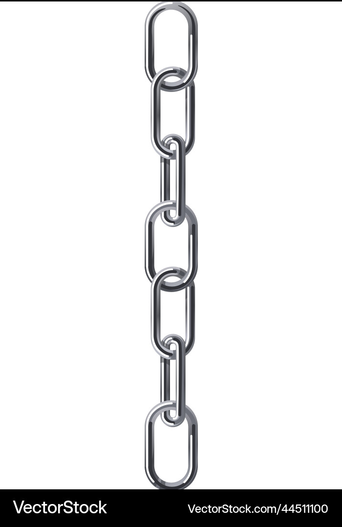 Silver chain cartoon Royalty Free Vector Image