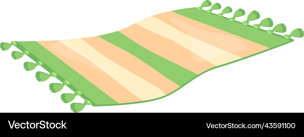 Soft striped floor rug cartoon wool carpet Vector Image