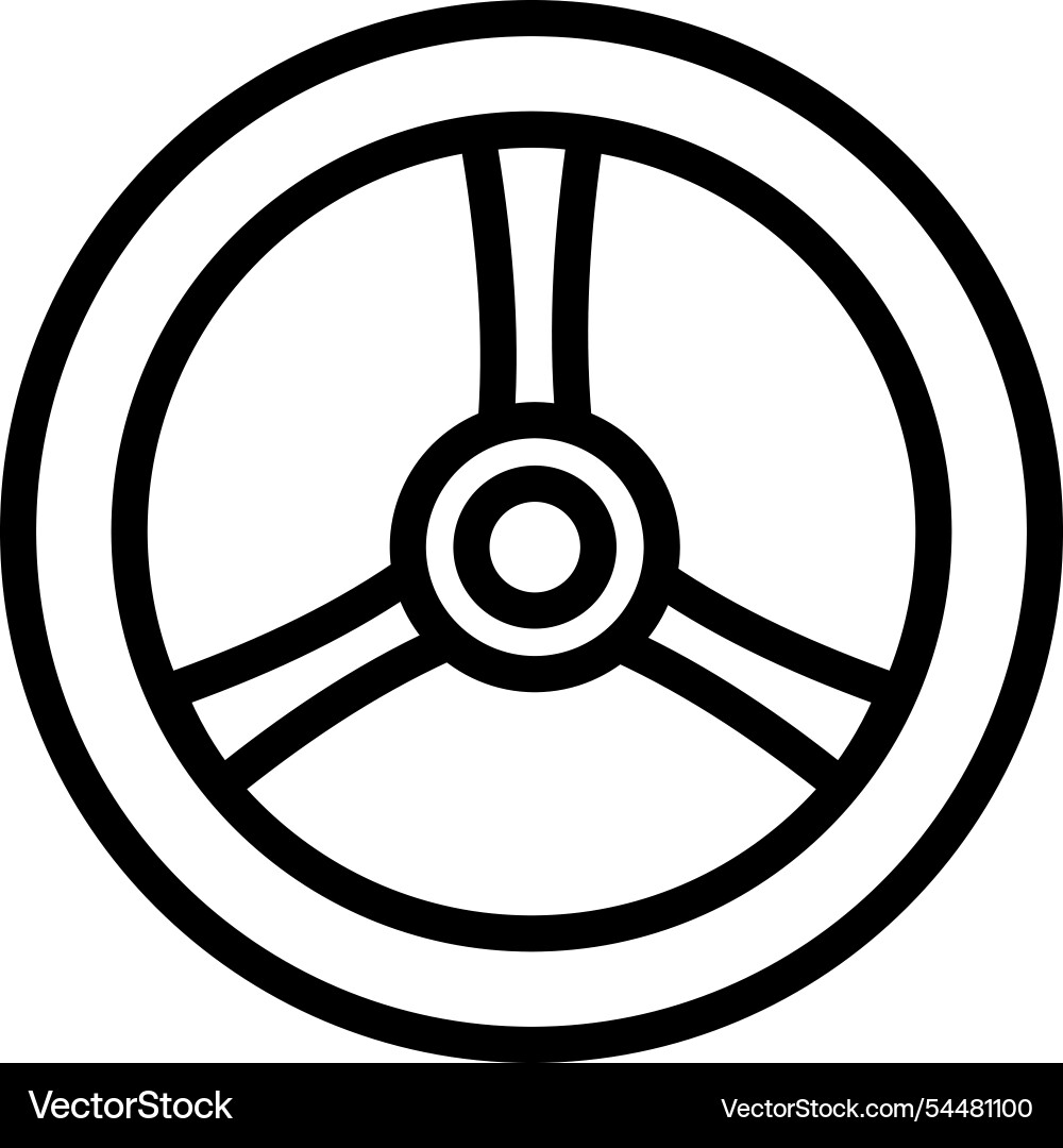 Steering wheel - icon Royalty Free Vector Image