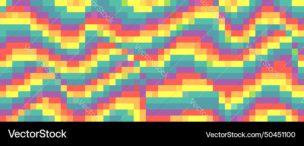 Wavy pixelated background multi colours pattern Vector Image