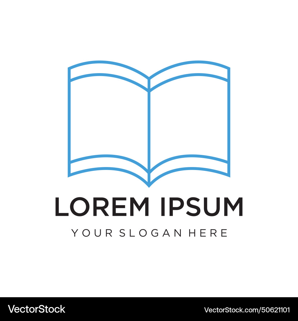 Book logo and symbol Royalty Free Vector Image