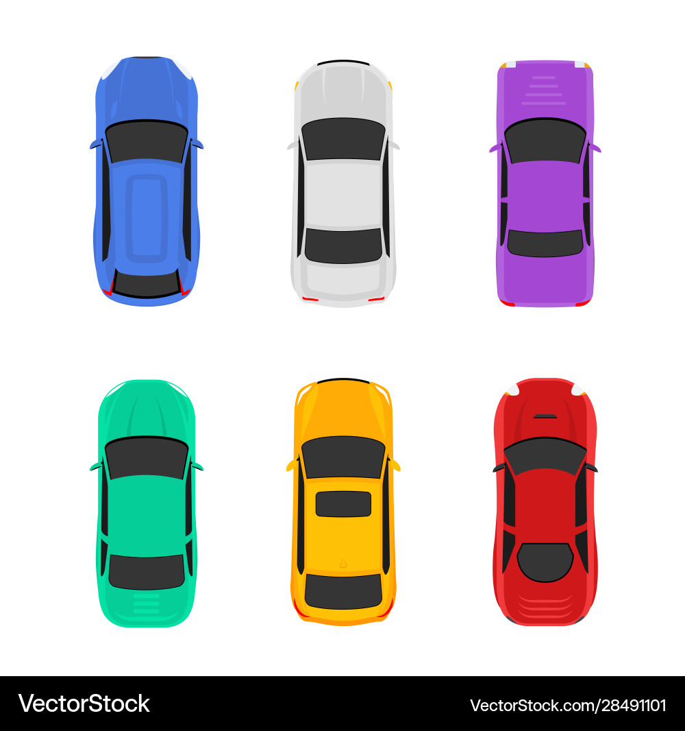 Auto oben sehen Symbol Fahrzeug Lizenzfreies Vektorbild