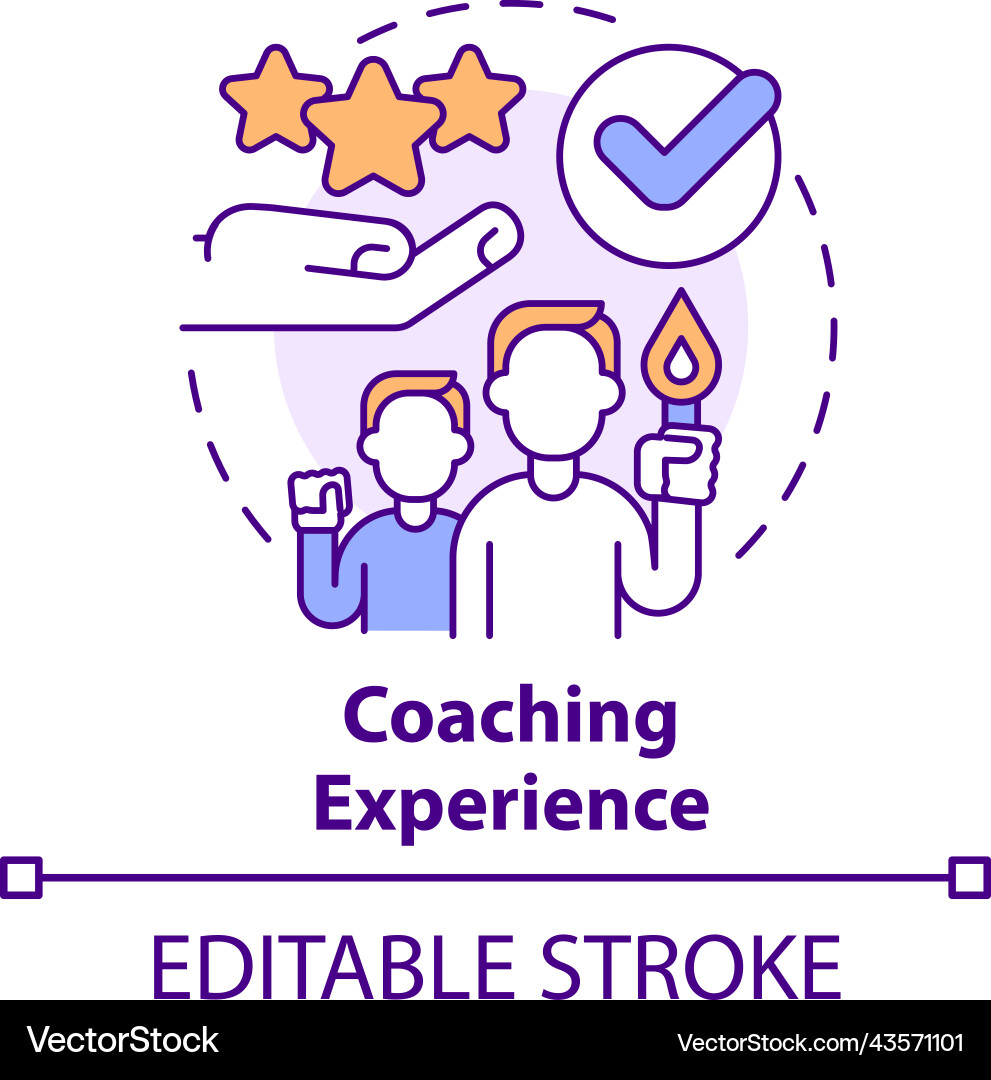 Coaching experience concept icon Royalty Free Vector Image