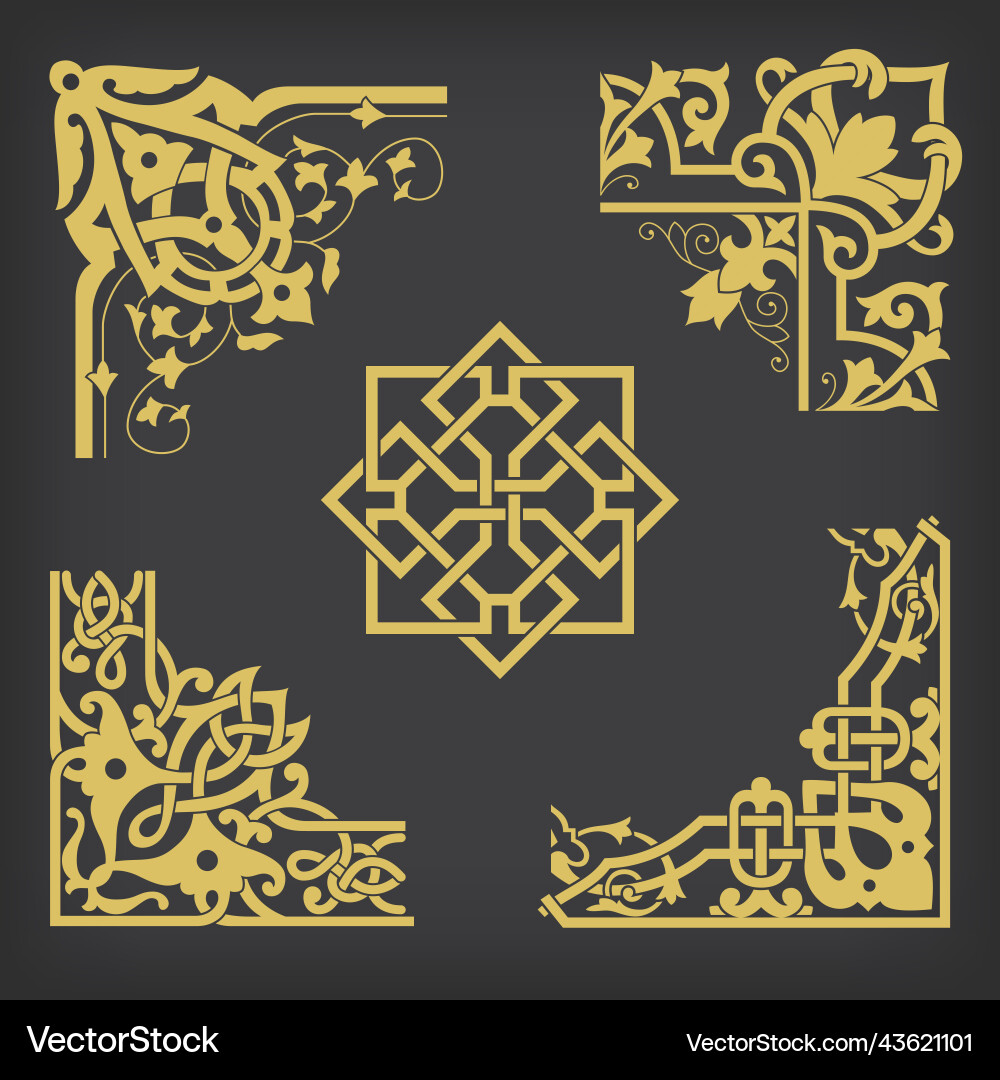 Decorative corners Royalty Free Vector Image - VectorStock
