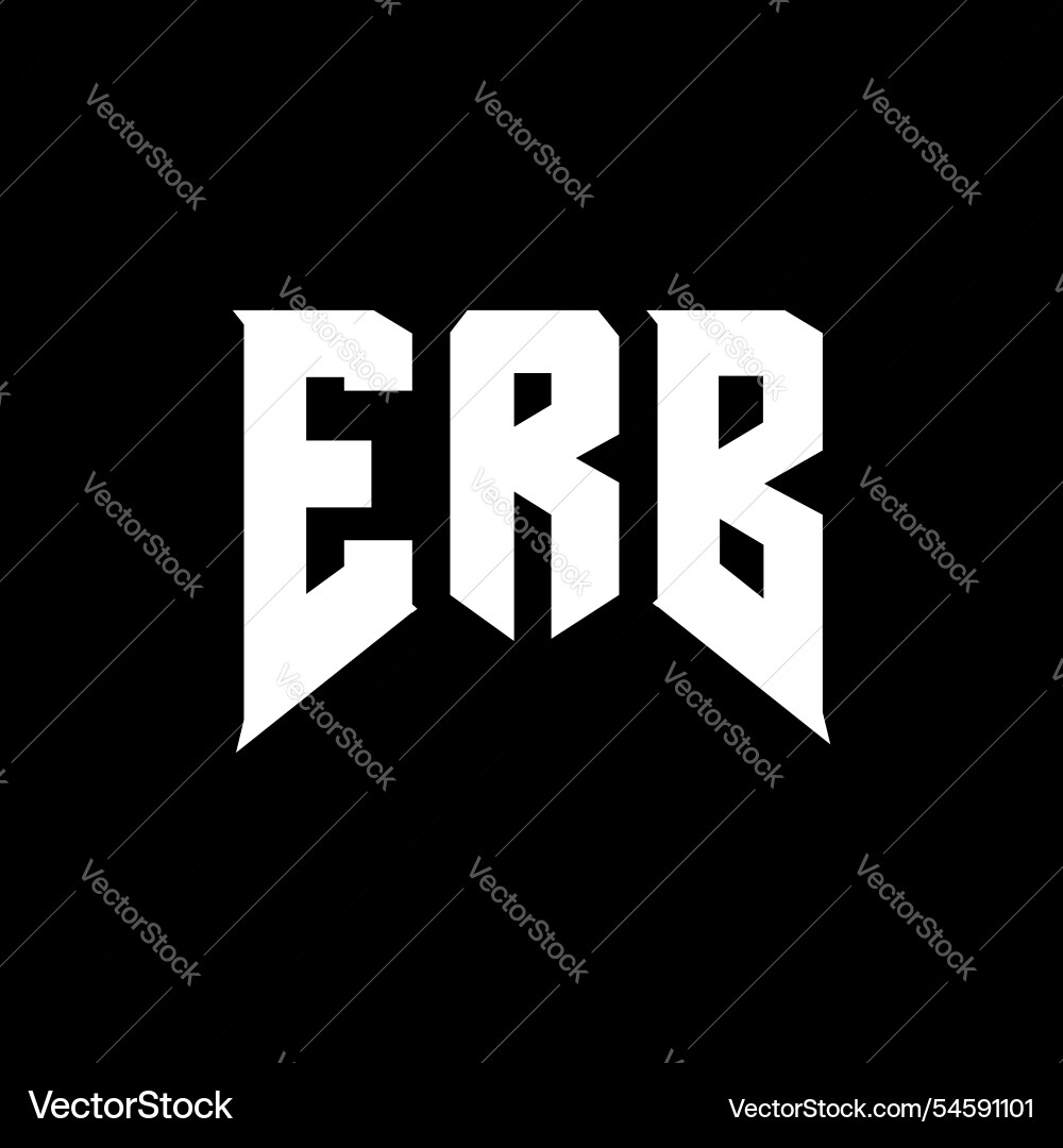 Erb letter logo design for technology company Vector Image