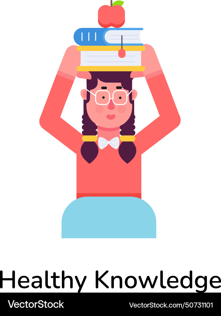 Healthy knowledge Royalty Free Vector Image - VectorStock