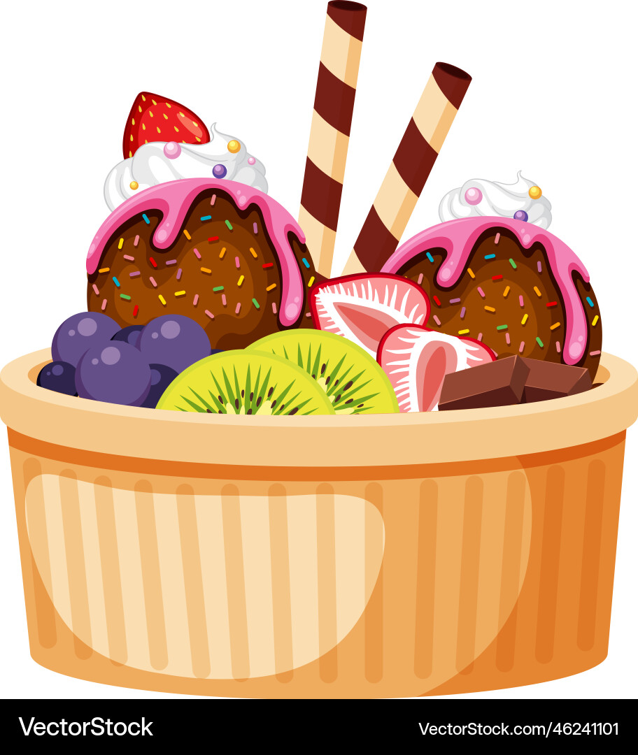 Ice Cream Sundae Vector