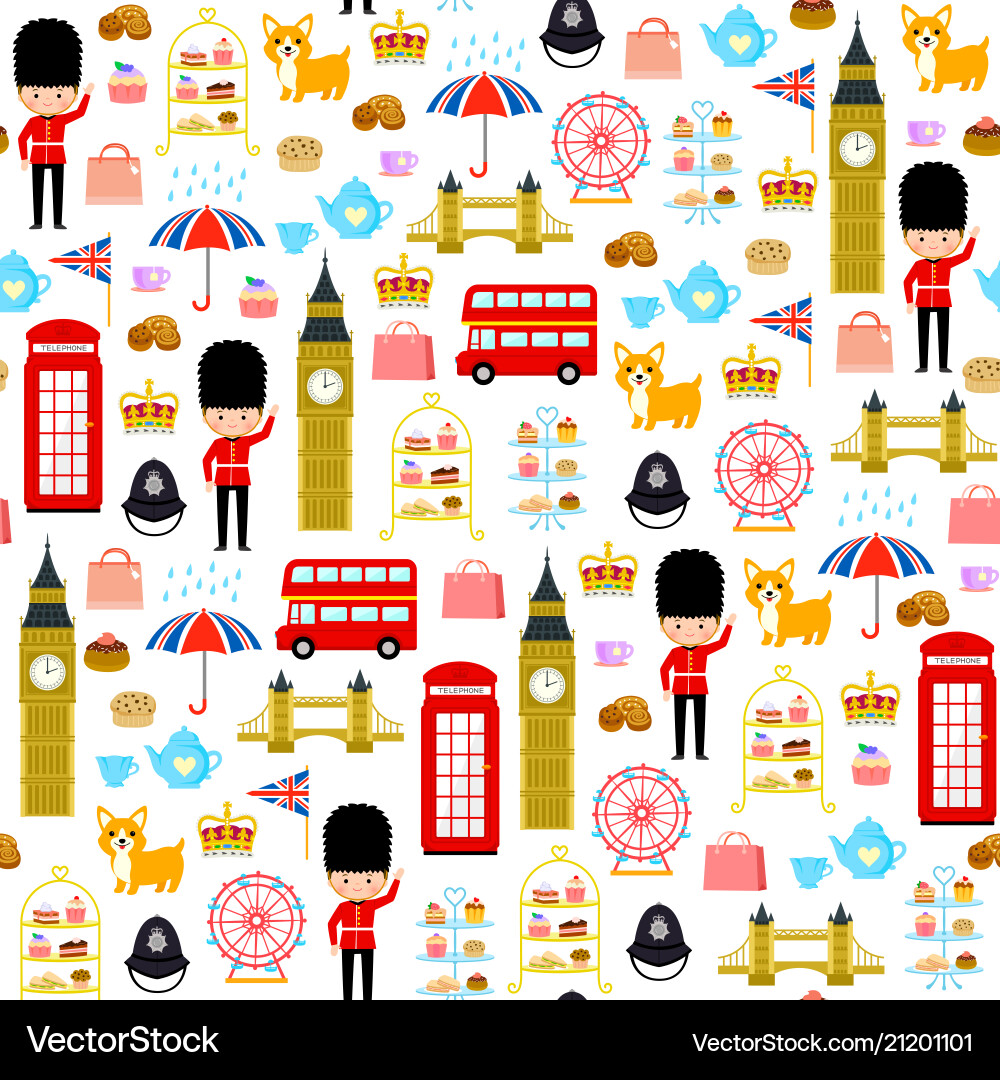 London seamless pattern Royalty Free Vector Image