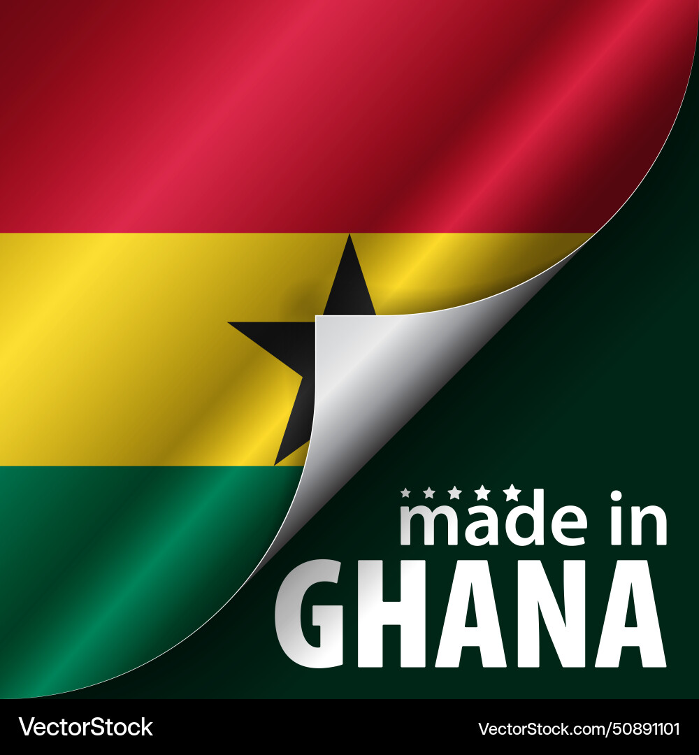 Made in ghana graphic and label Royalty Free Vector Image