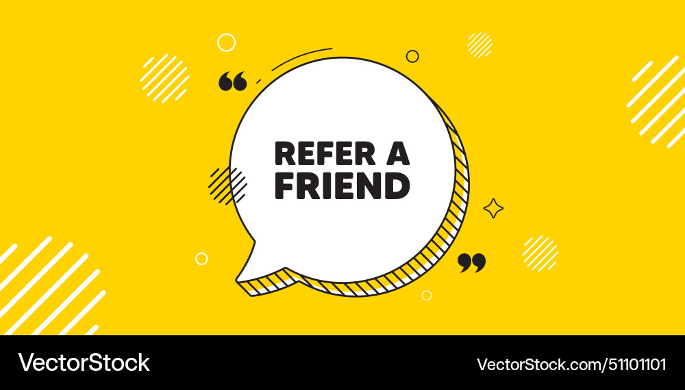 Refer a friend symbol referral program sign chat Vector Image