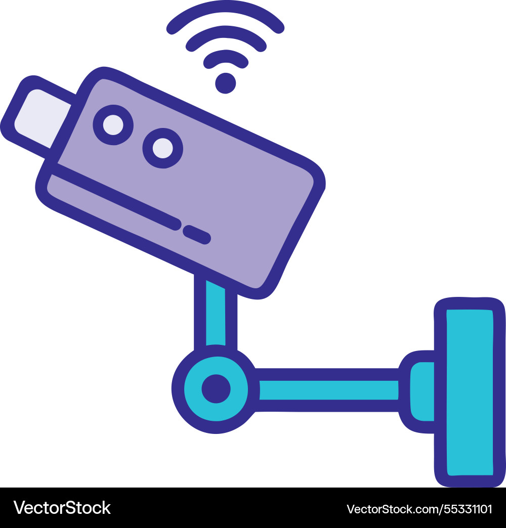 Smart security camera home automation Royalty Free Vector