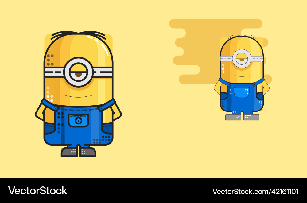 Smiling Minion Toy - Despicable Me Royalty Free Vector Image