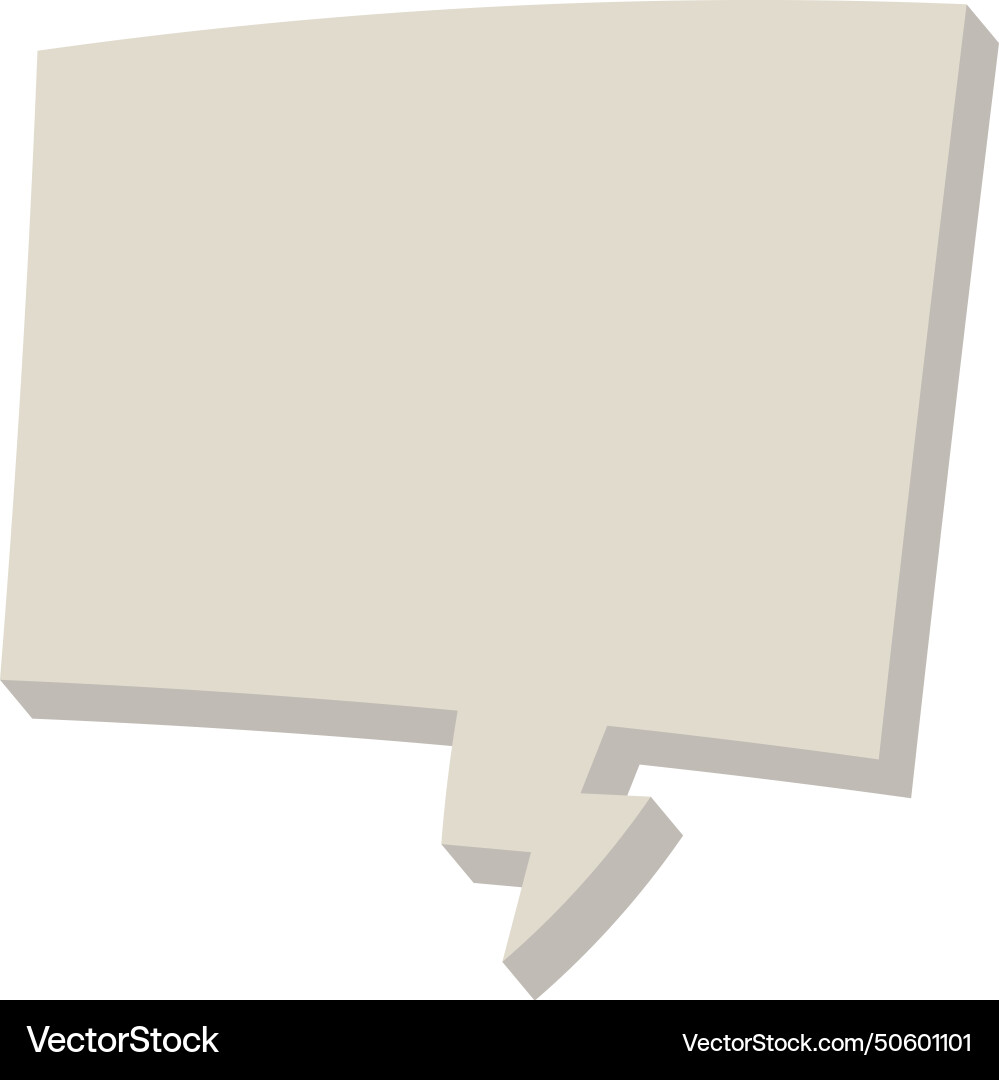 Speech bubble square shape Royalty Free Vector Image