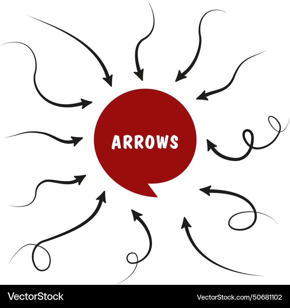 Big set arrows and directions signs thin line Vector Image