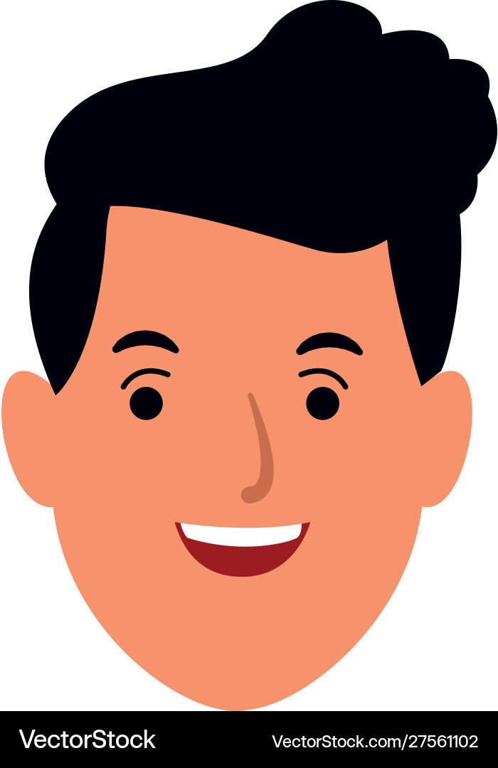 Cartoon young man icon image Royalty Free Vector Image