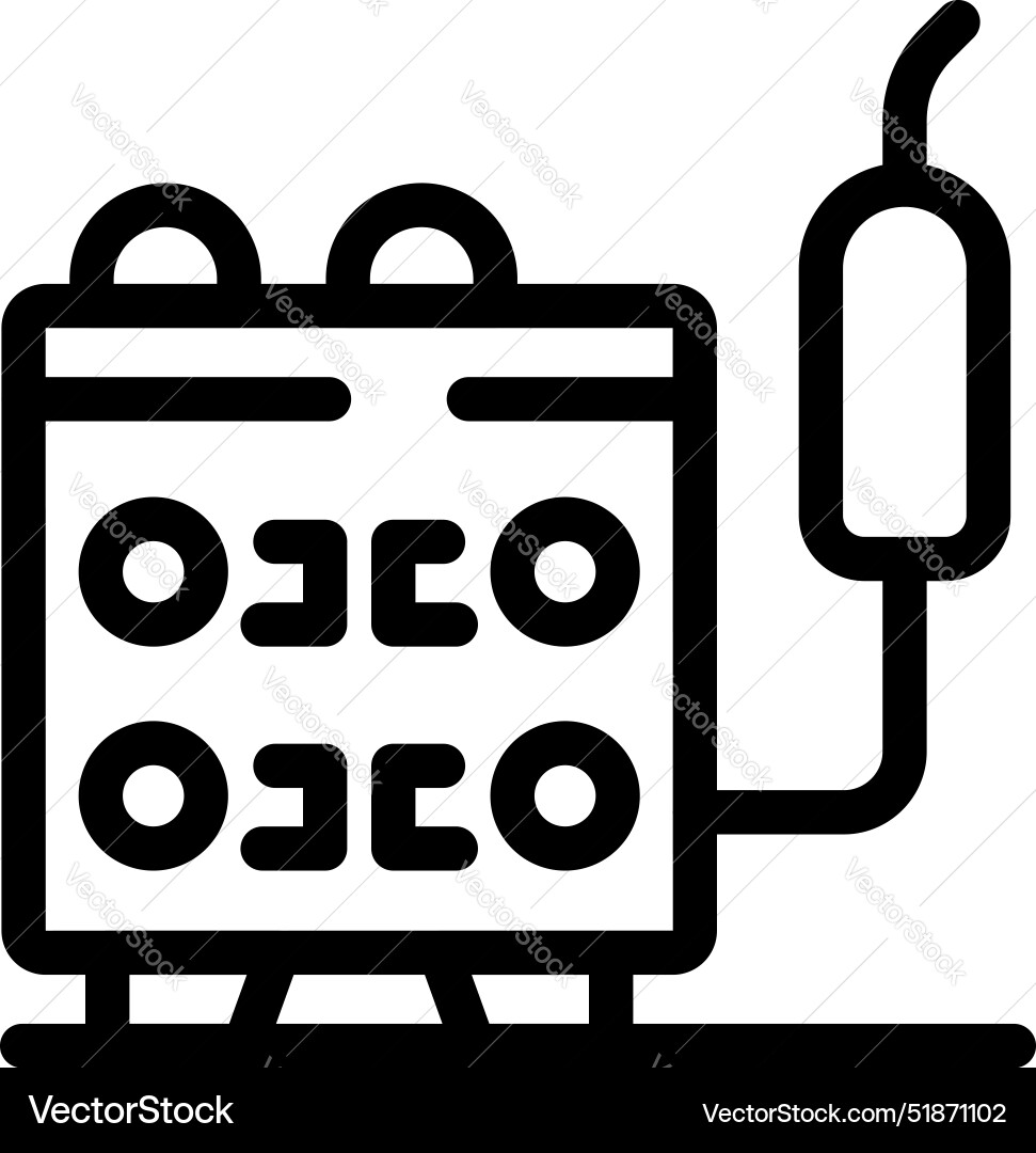 Electric generator powering control panel Vector Image