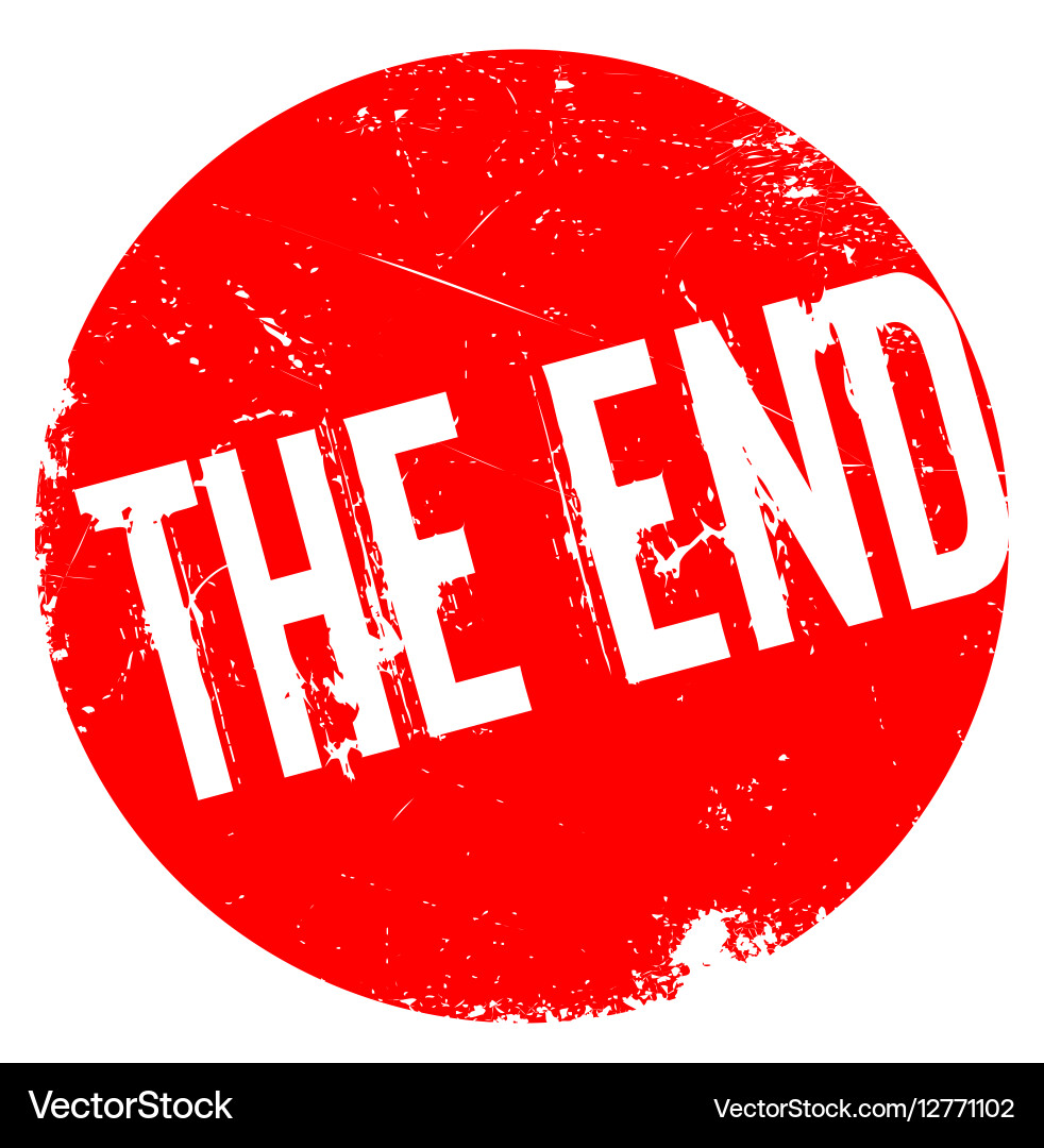End rubber stamp Royalty Free Vector Image - VectorStock