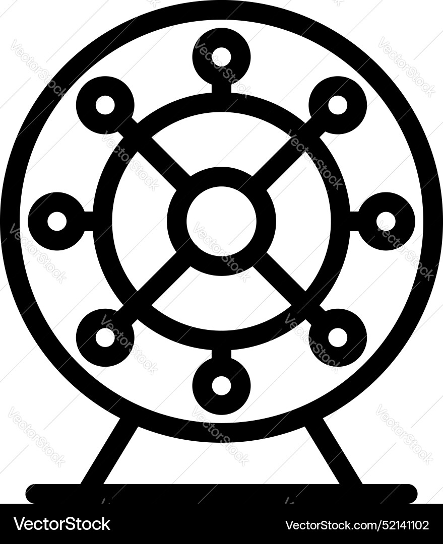 Hamster wheel icon showing pet activity Royalty Free Vector