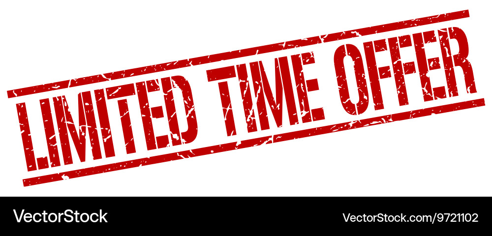 Limited time offer stamp Royalty Free Vector Image