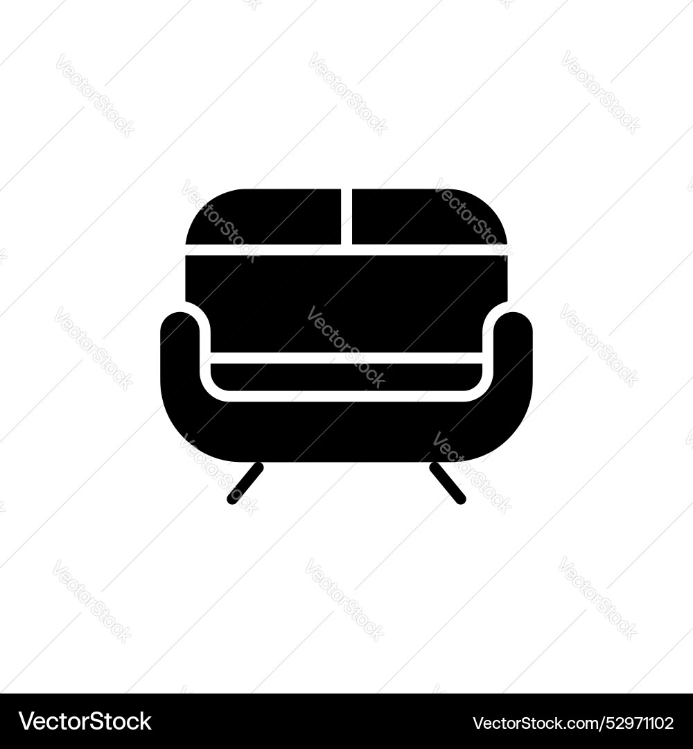 Lounge line icon isolated on white background Vector Image