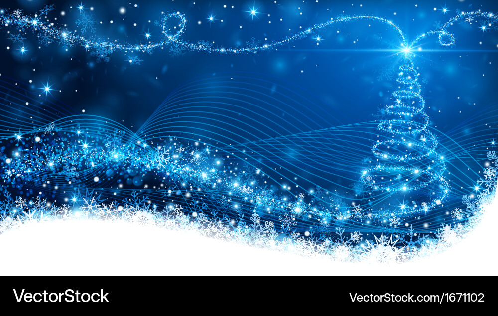 Magic christmas tree Royalty Free Vector Image