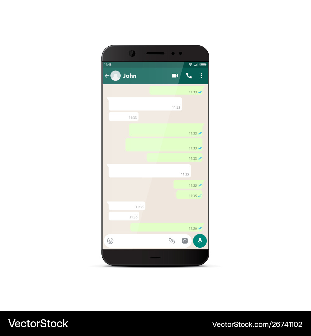 Modern smartphone with messenger window Royalty Free Vector