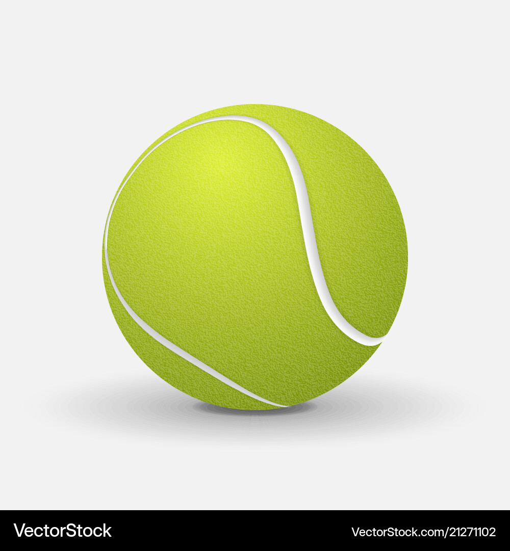 Realistic tennis ball Royalty Free Vector Image