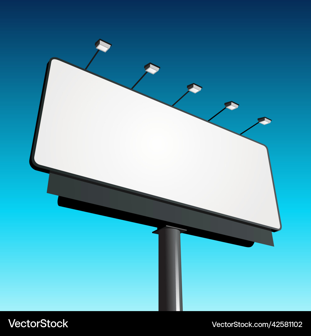 Street advertising billboard with backlight Vector Image