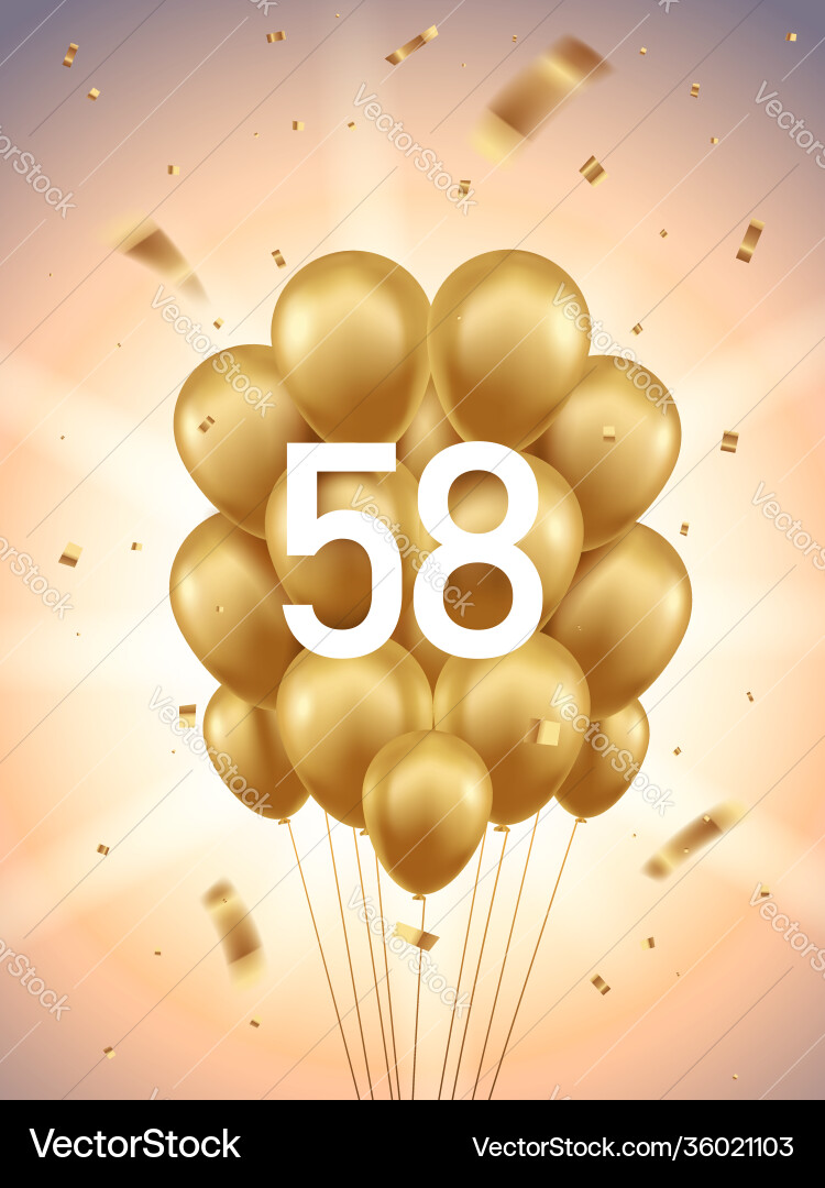 58th year anniversary background Royalty Free Vector Image