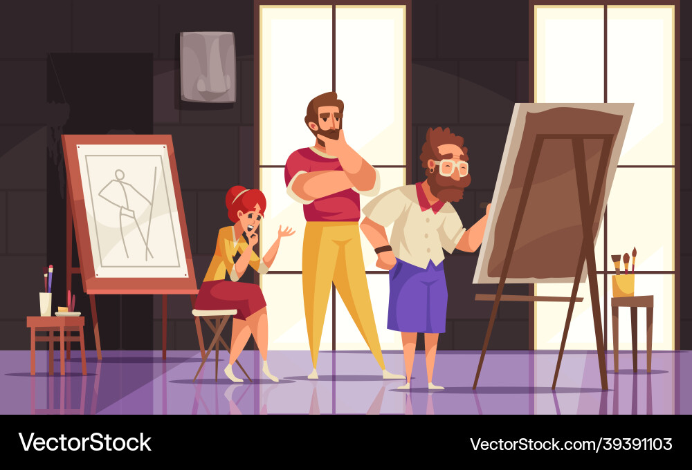 Art master class Royalty Free Vector Image - VectorStock