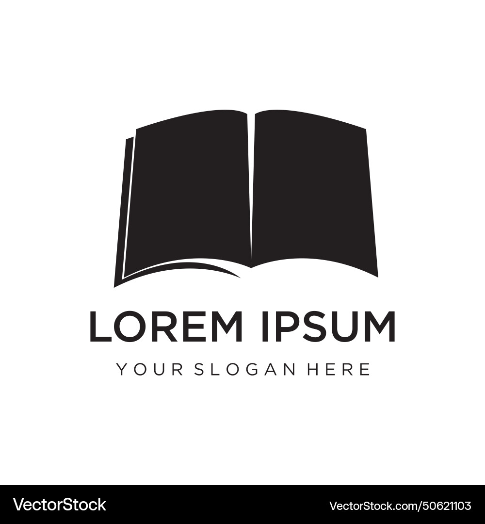 Book logo and symbol Royalty Free Vector Image