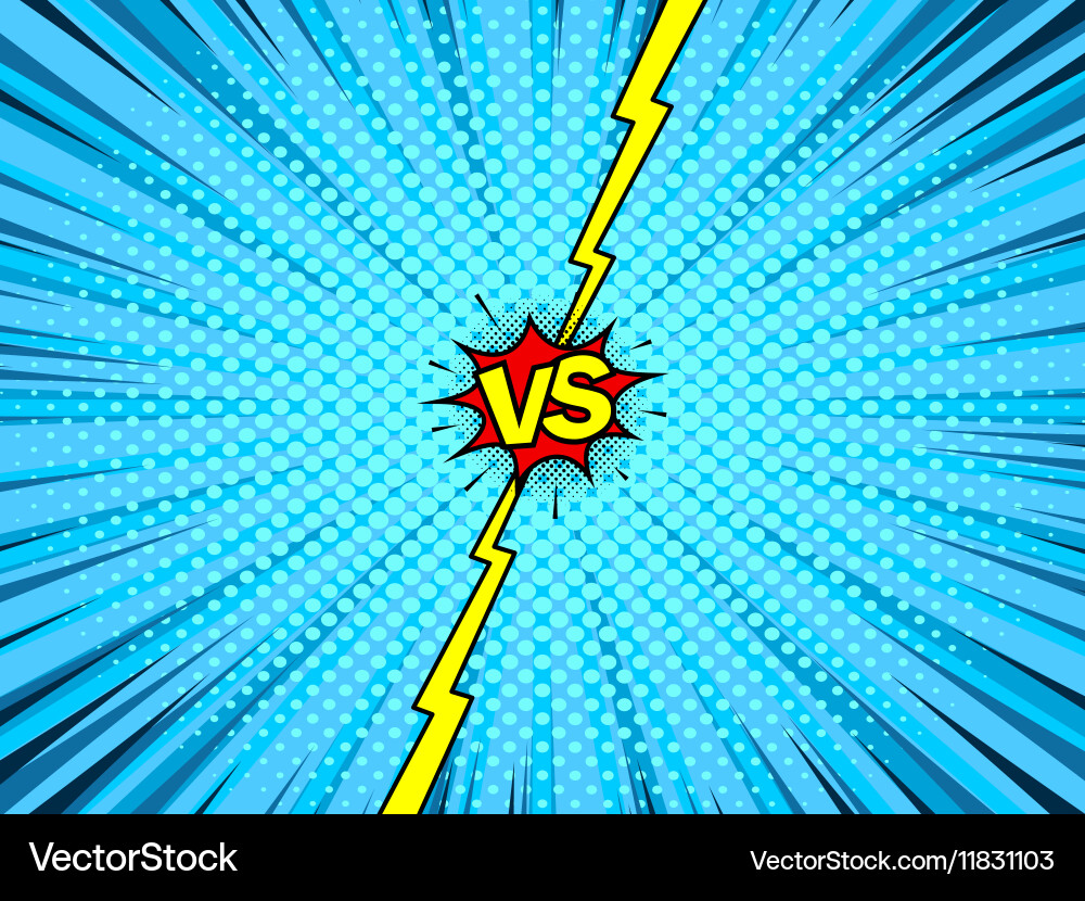 Comic book versus template background Royalty Free Vector