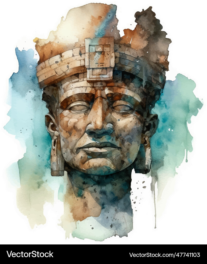 Contemporary art with antique statue head Vector Image