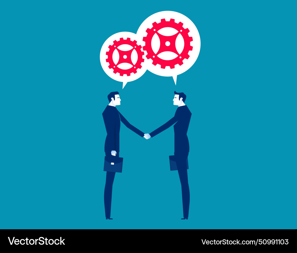 Partnership negotiation to make agreement Vector Image