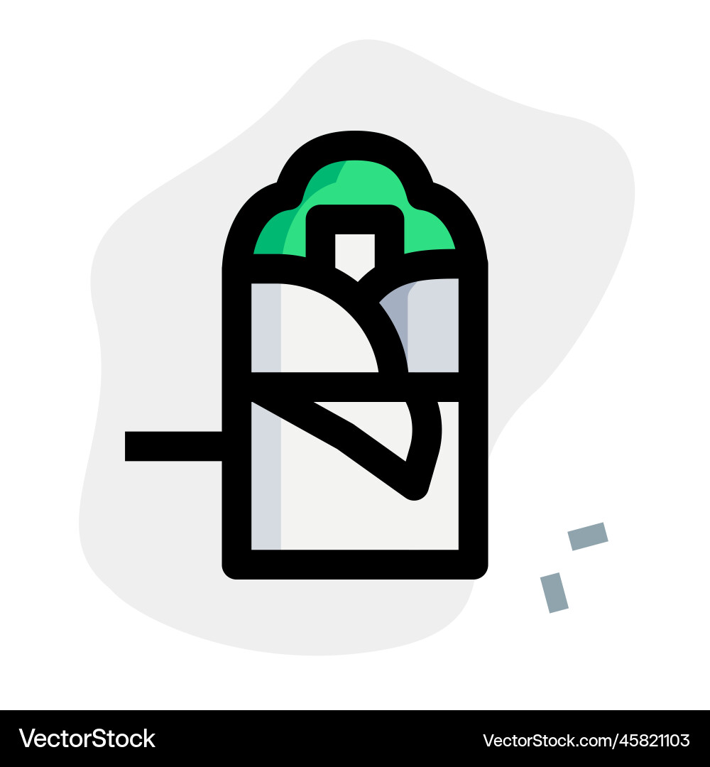 Popular delicious chicken shawarma wrap Royalty Free Vector