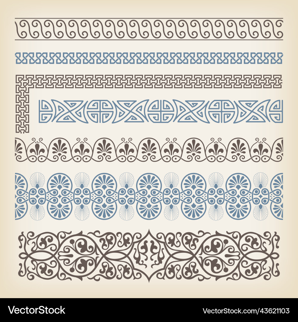 Seamless borders Royalty Free Vector Image - VectorStock