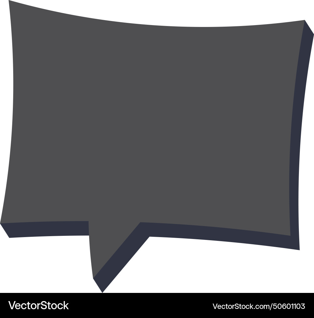 Speech bubble square shape Royalty Free Vector Image