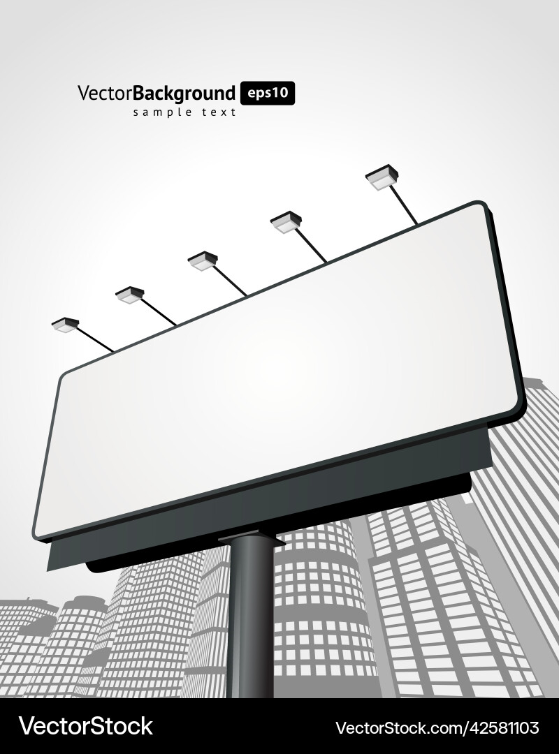 Street Advertising Billboard Royalty Free Vector Image