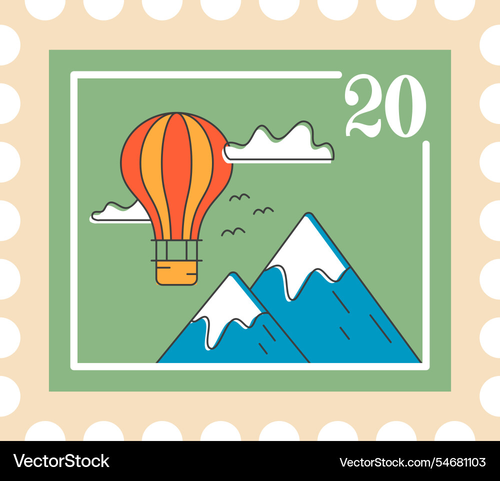 Travel vintage postmark Royalty Free Vector Image