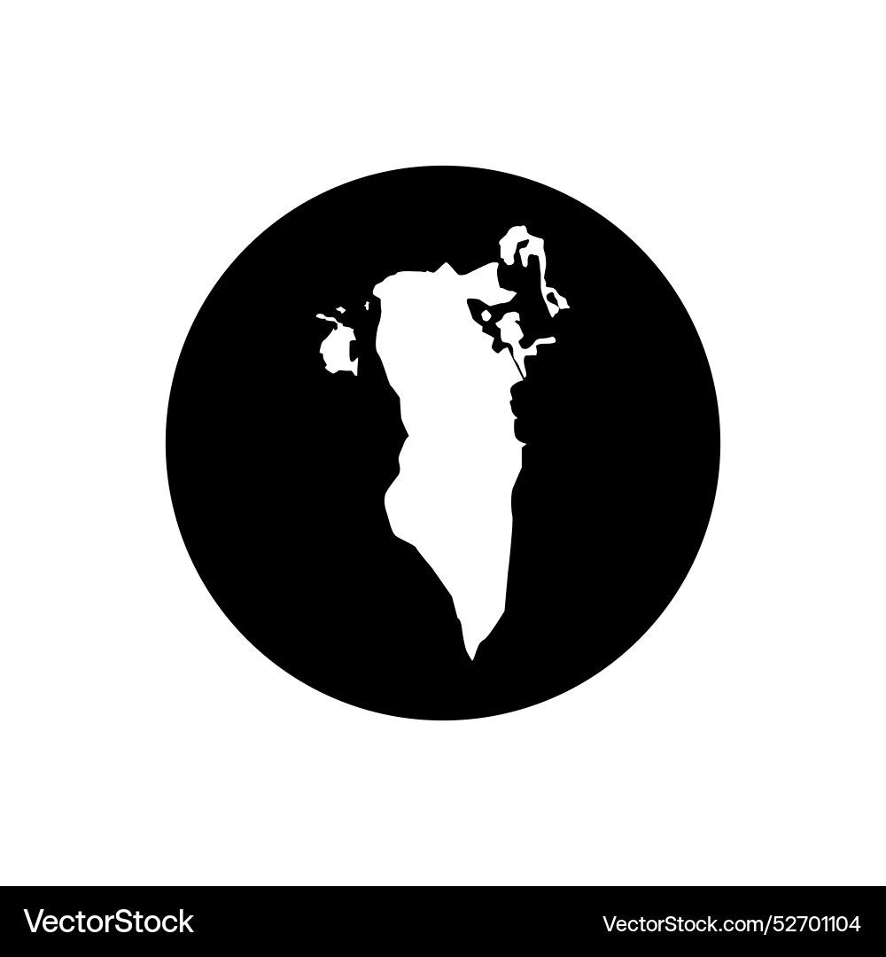 Bahrain country map icon symbol design Royalty Free Vector