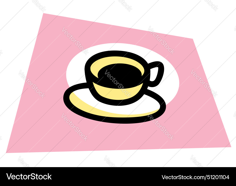 Cup of coffee simple stylized drawing Royalty Free Vector