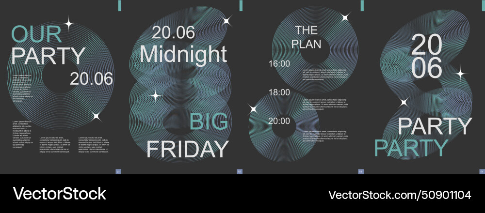 Party modern banner with trendy minimalist Vector Image