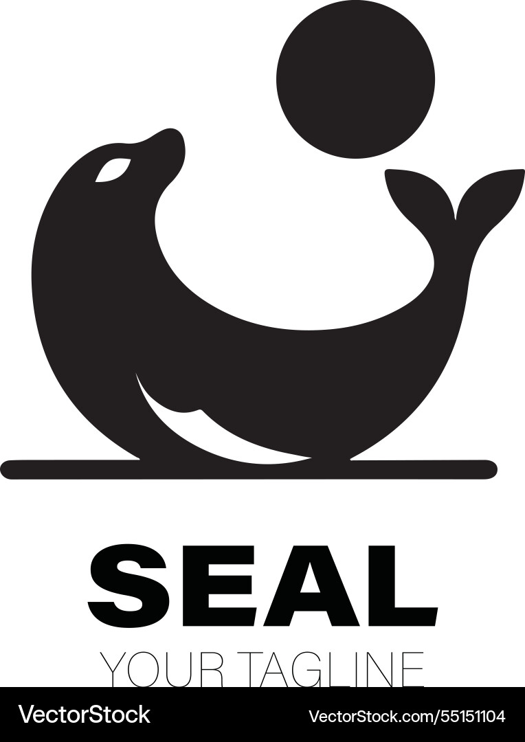 Seal logo design brand Royalty Free Vector Image