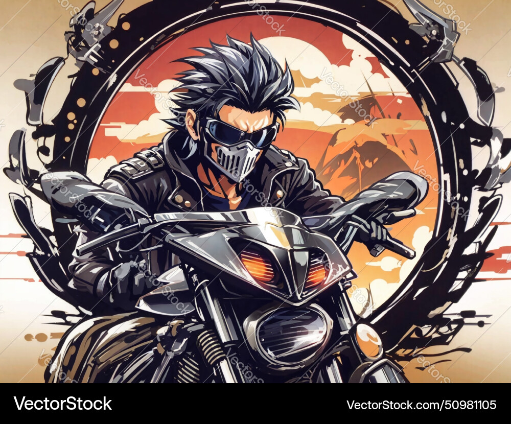 Biker Royalty Free Vector Image - VectorStock