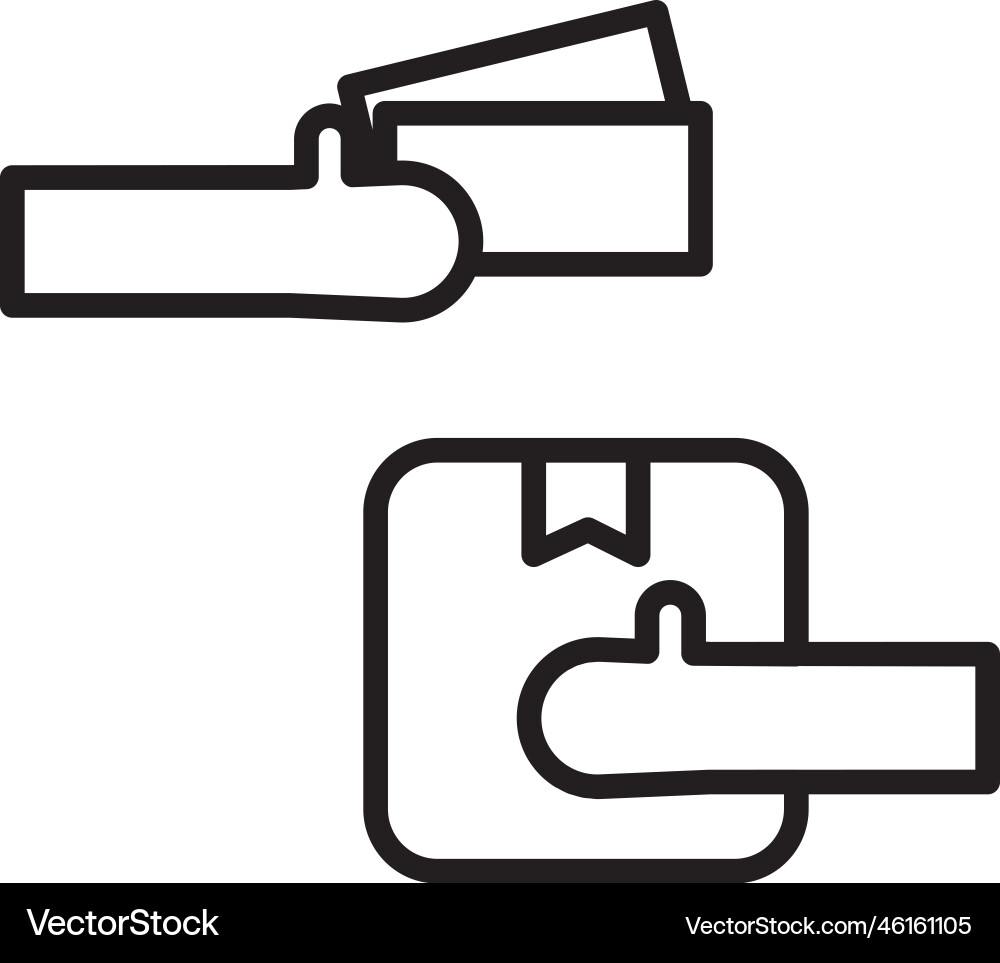 Cod cash on delivery service icons Royalty Free Vector Image