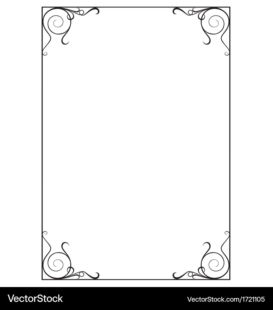 Decorative page border Royalty Free Vector Image