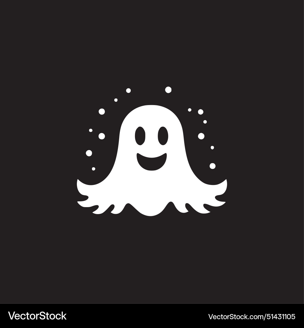Ghost - minimalist and simple silhouette Vector Image
