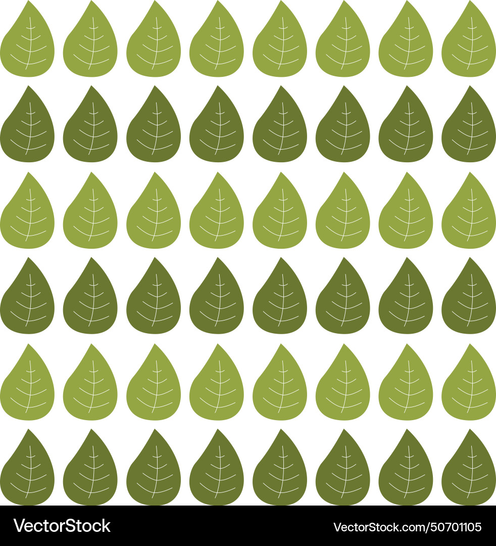 Green leaves design pattern texture wallart Vector Image